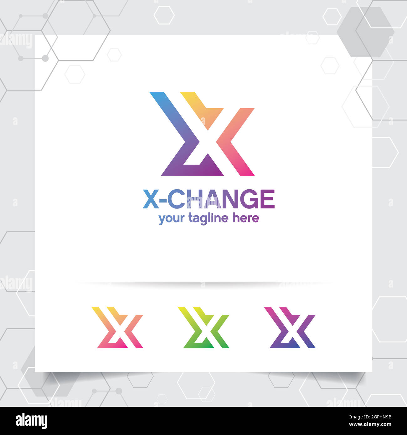 Digital logo letter X design vector with modern colorful pixel icon for ...
