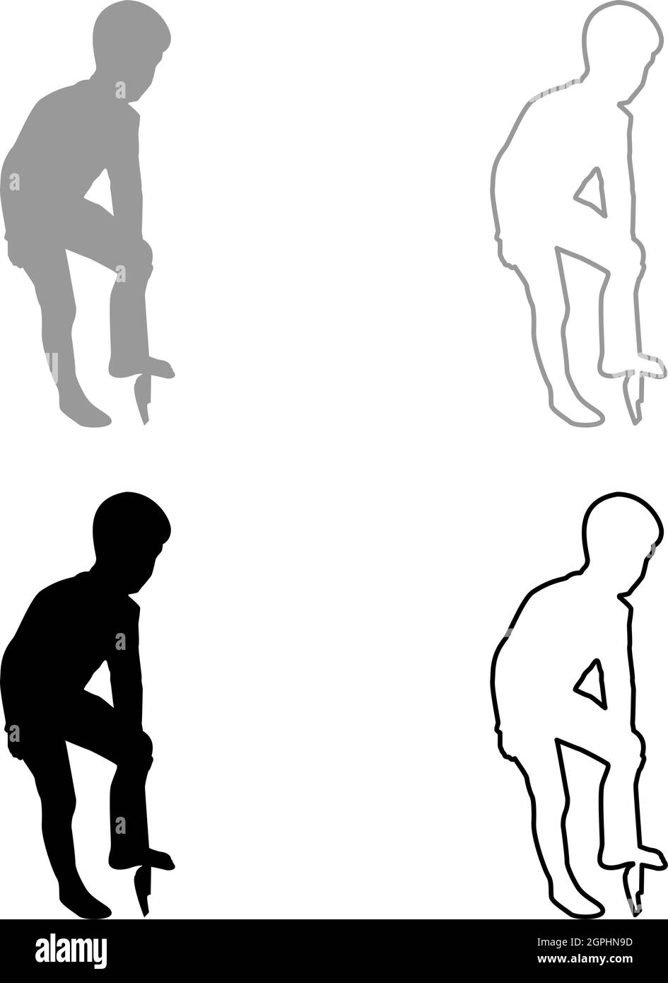Children silhouette illustration hi-res stock photography and images ...