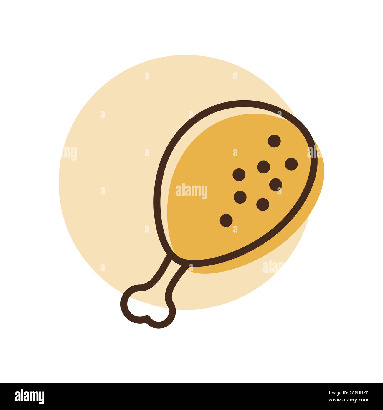 Chicken leg vector flat icon Stock Vector Image & Art - Alamy