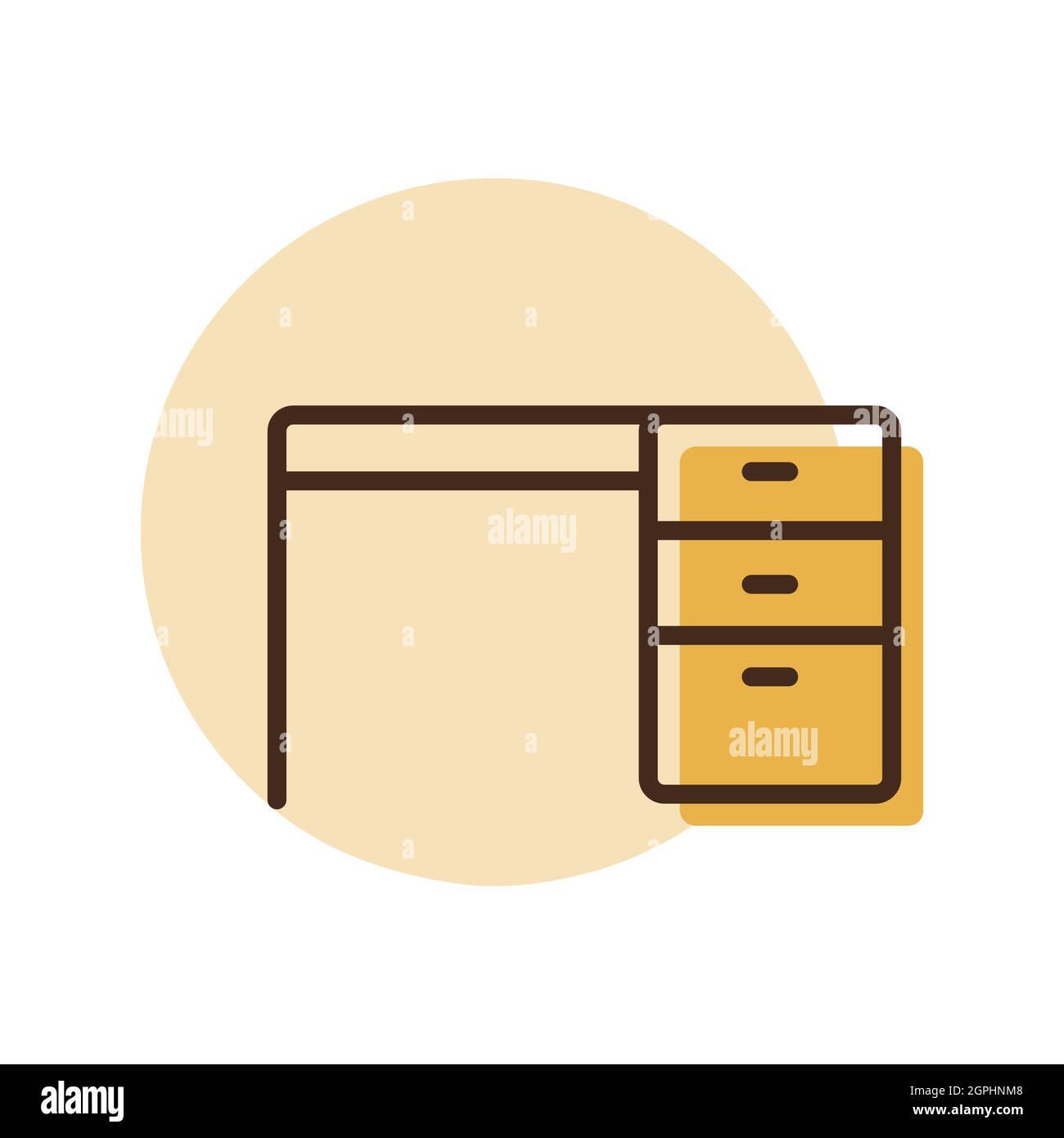 Work desk icon hi-res stock photography and images - Alamy