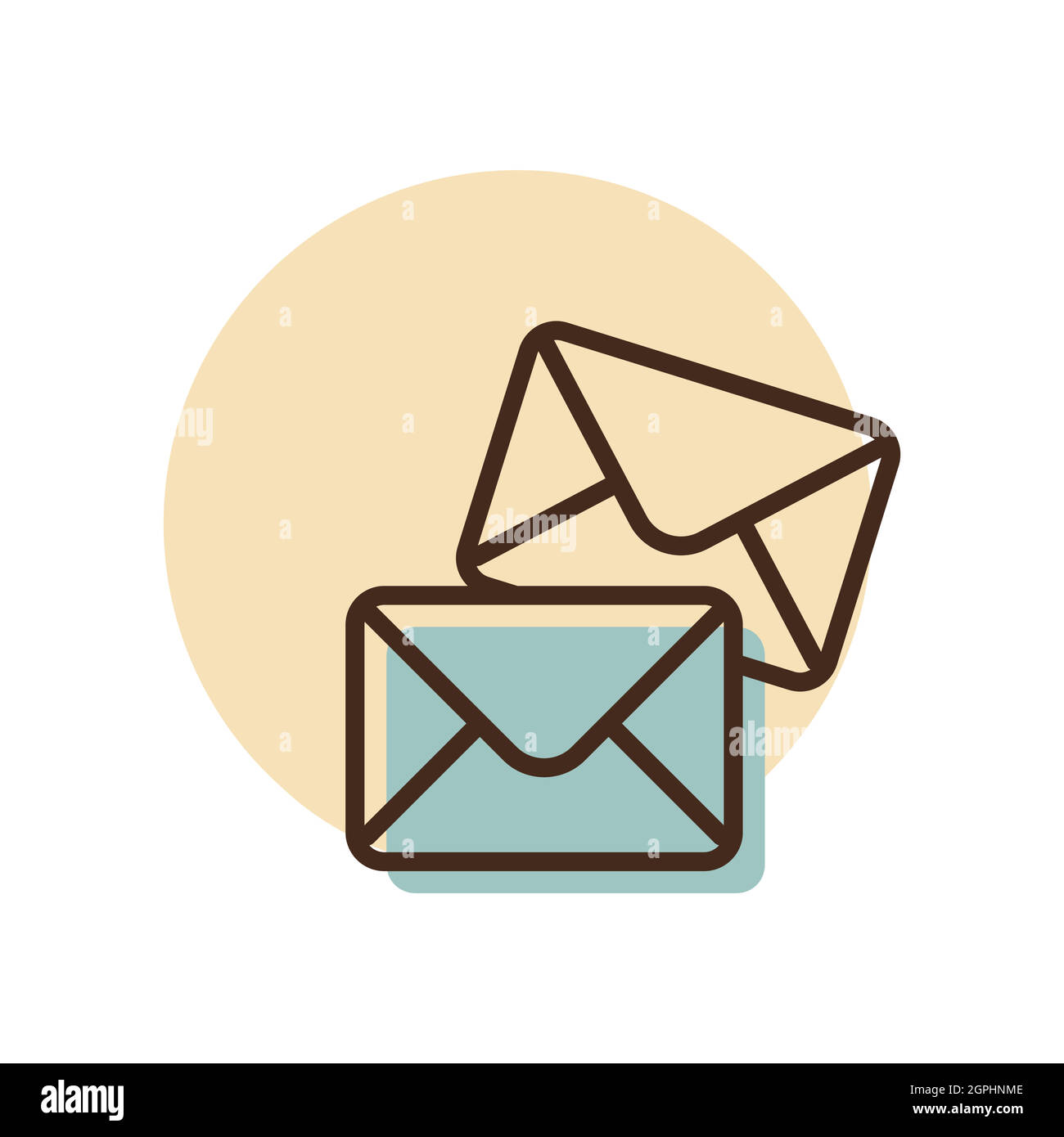 Mail outline icon. Workspace sign Stock Vector Image & Art - Alamy