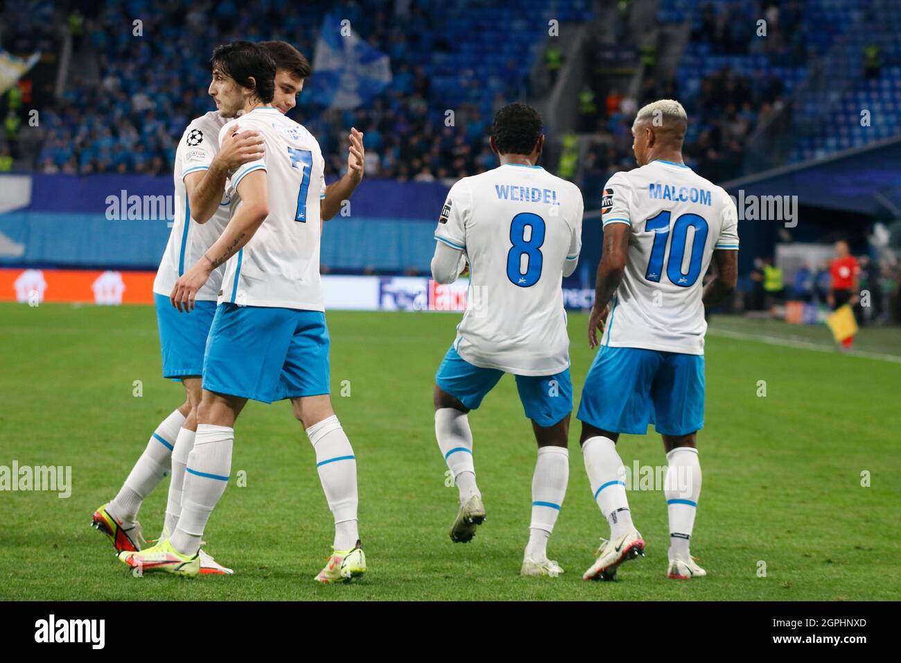 Saint Petersburg, Russia - 25 September 2021: Football, UEFA Champions ...