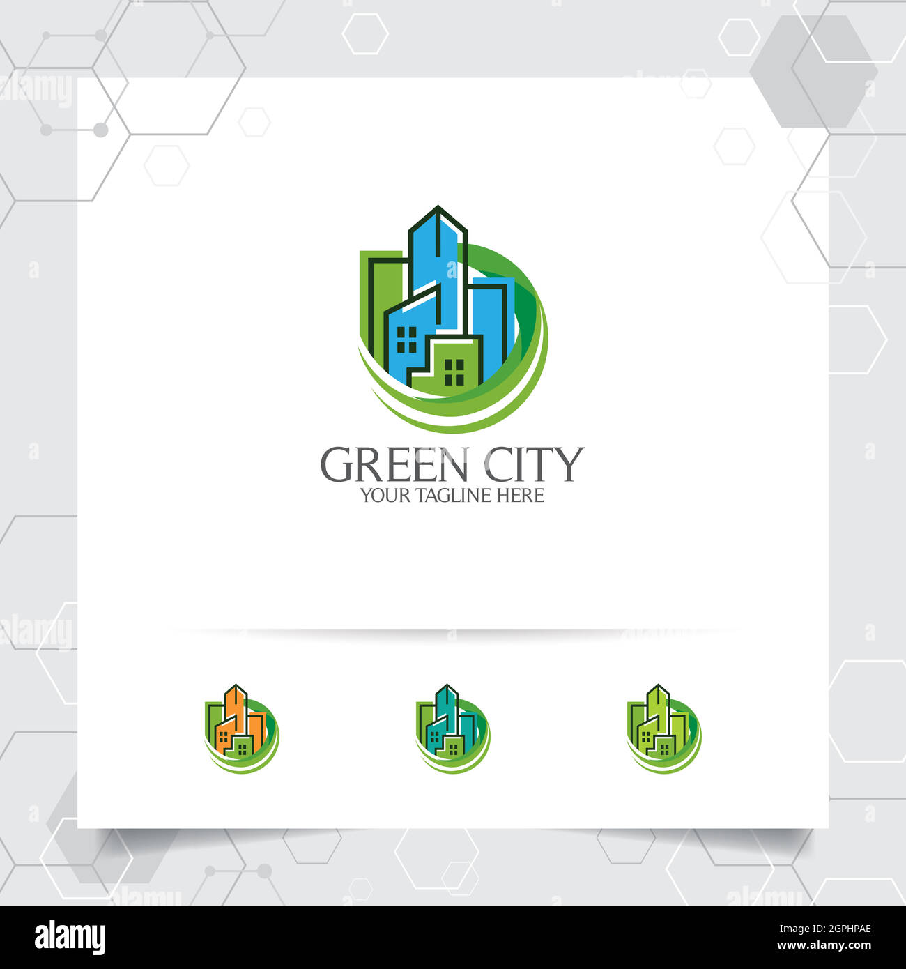 Green building design Stock Vector Images - Alamy
