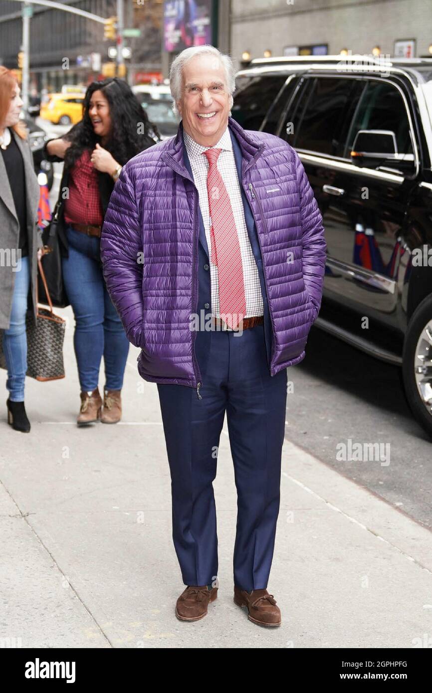 New York - NY - 20190402 Henry Winkler was seen arriving at 'The Late ...
