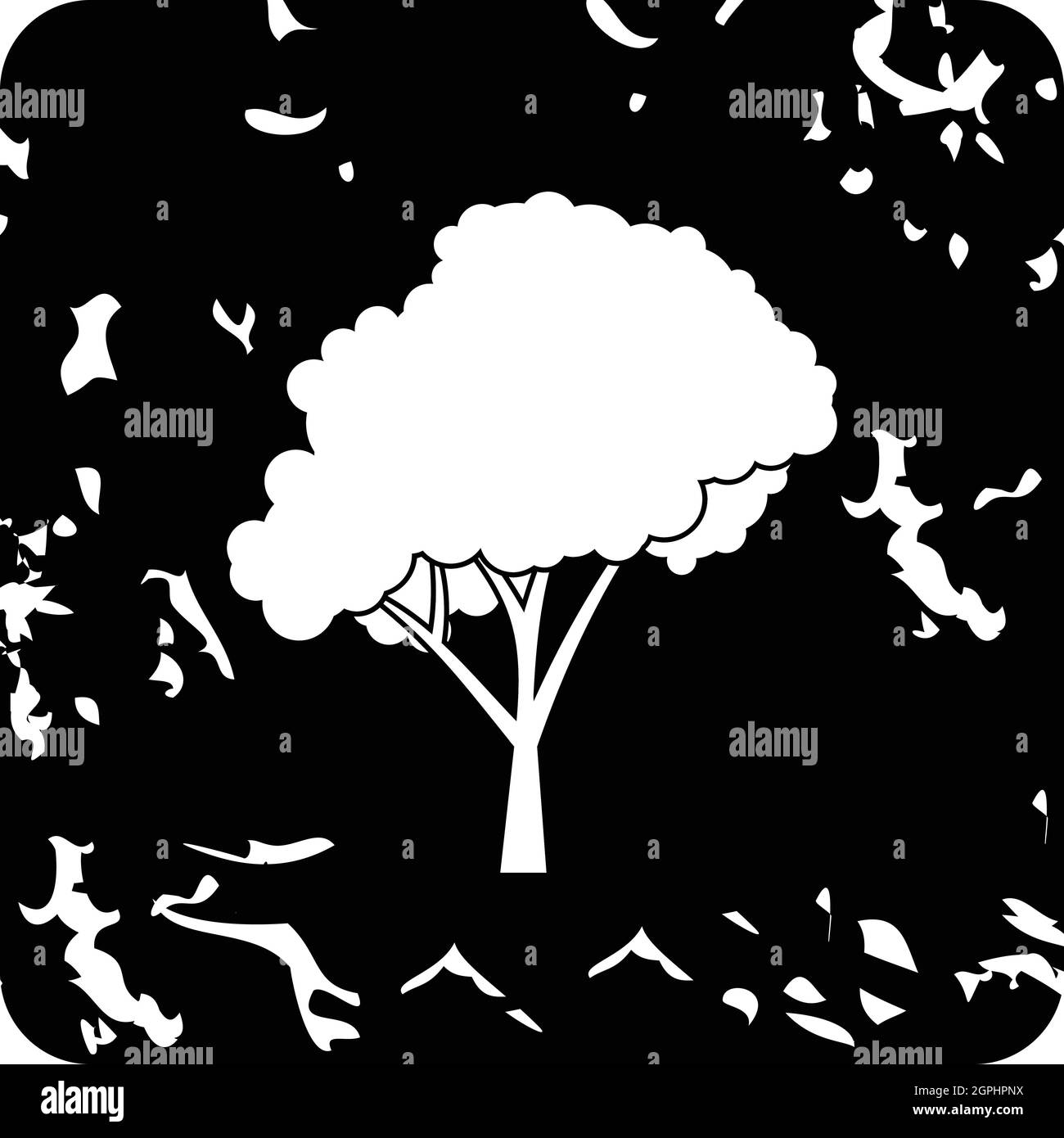 Shadow of tree crown Stock Vector Images - Alamy