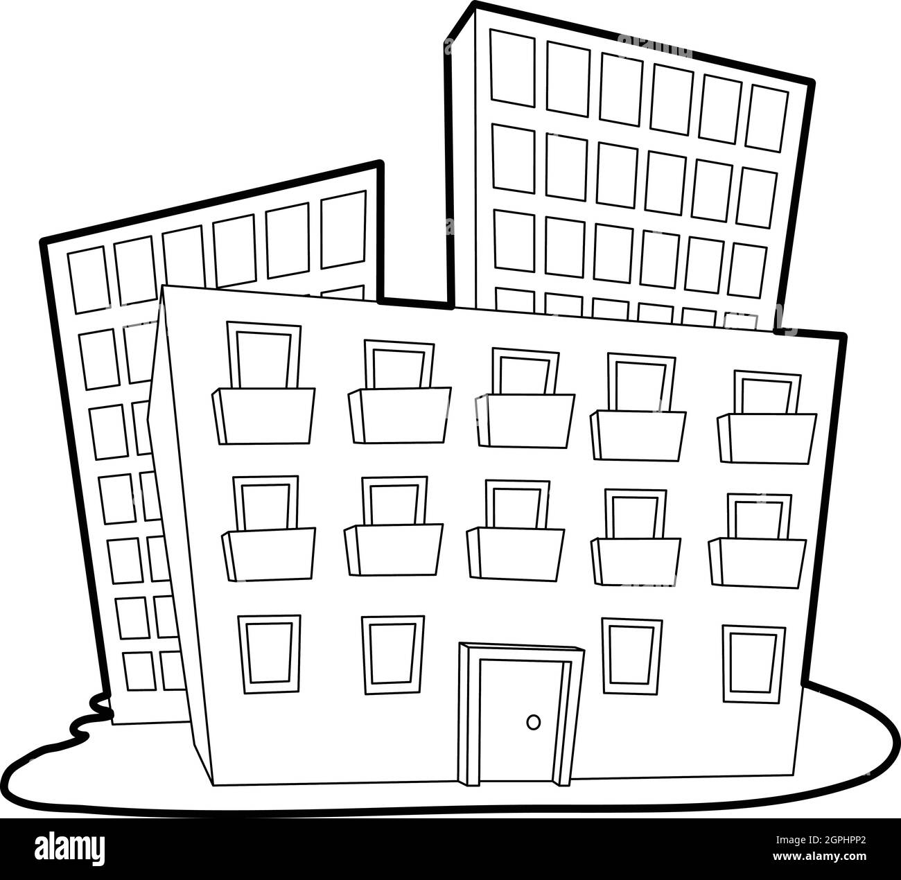 Administrative building icon, outline style Stock Vector Image & Art ...