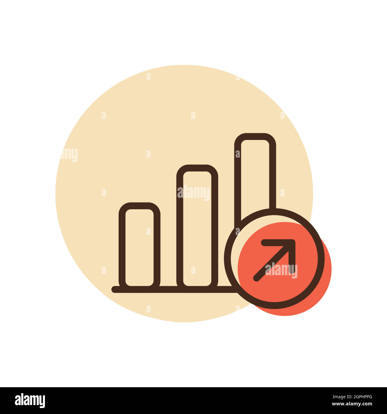 Growth graph outline icon. Finances sign Stock Vector Image & Art - Alamy
