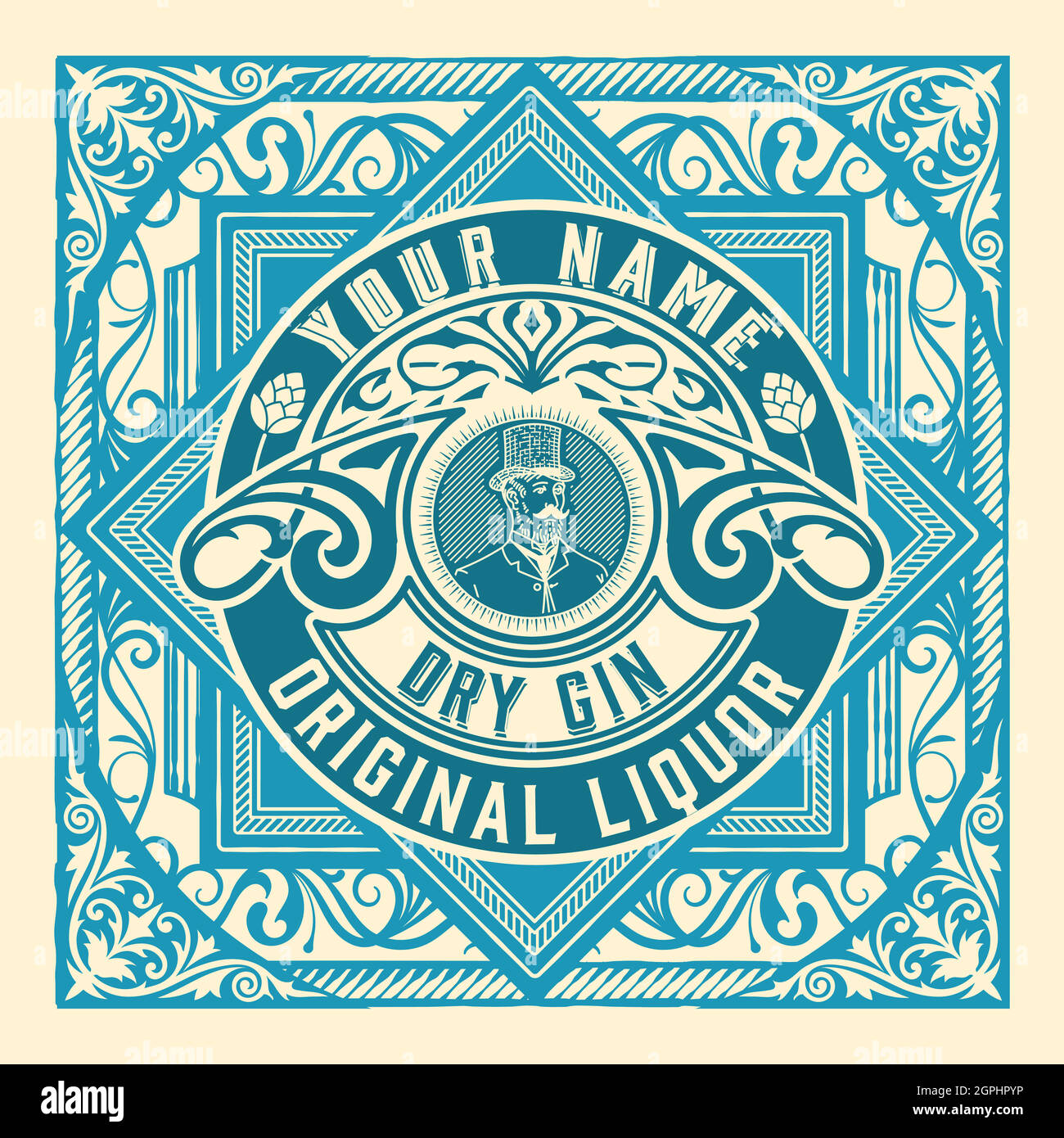 Whiskey label with old frames Stock Vector Image & Art - Alamy