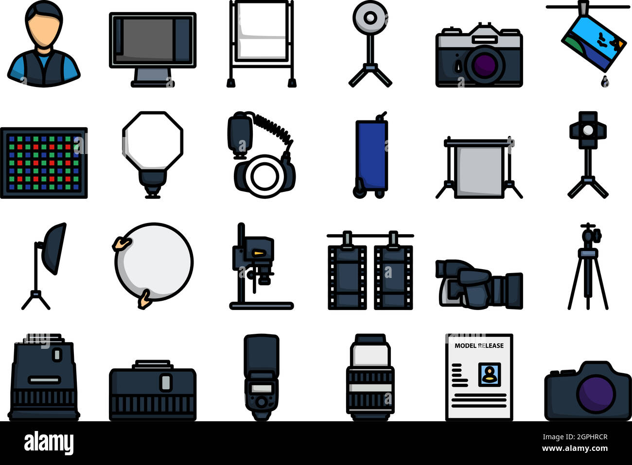 Photography Icon Set Stock Vector Image & Art - Alamy
