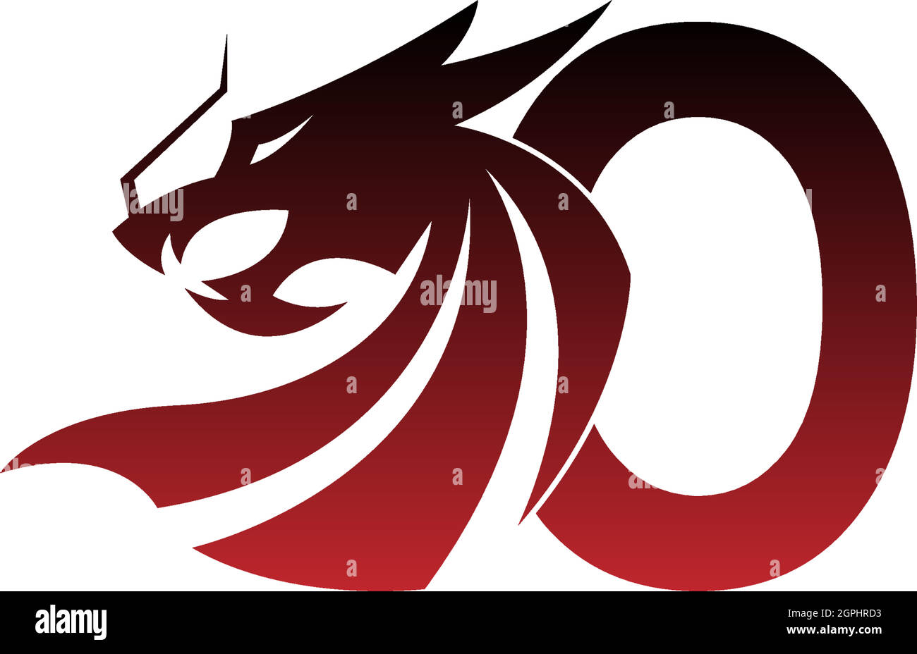 Letter O logo icon with dragon design vector Stock Vector Image & Art ...