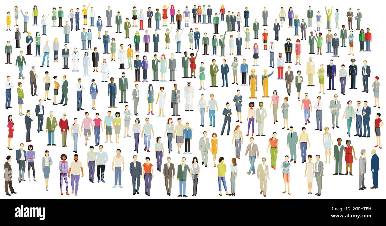 Large family group Stock Vector Images - Alamy