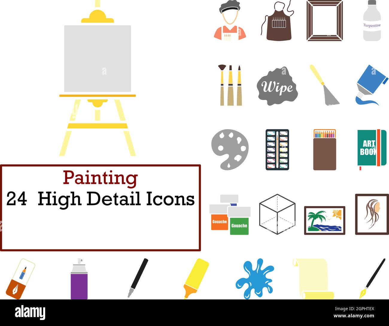 Painting Icon Set Stock Vector Image & Art - Alamy