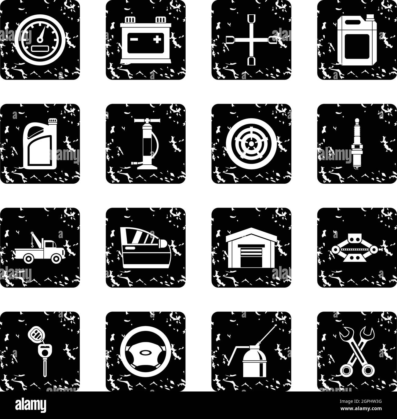 Car maintenance and repair icons set, simple style Stock Vector Image ...