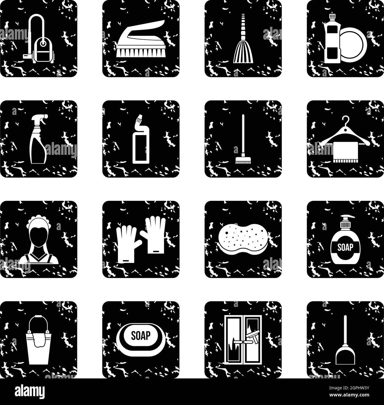 House cleaning icons set, simple style Stock Vector Image & Art - Alamy