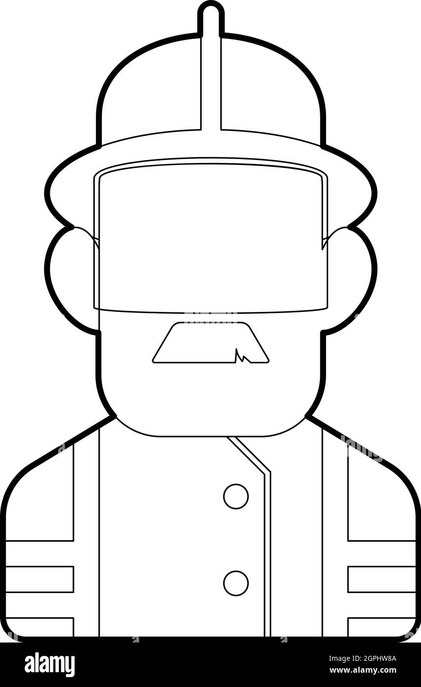 Man house icon outline Black and White Stock Photos & Images - Alamy