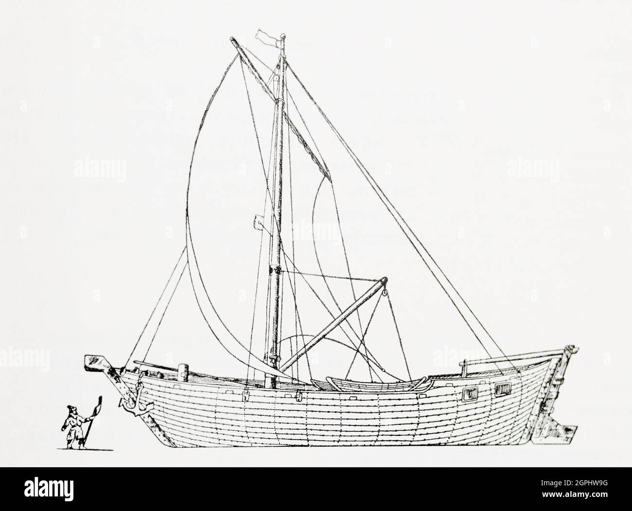 Russian seaworthy fishing vessel of the 17th century Stock Photo - Alamy