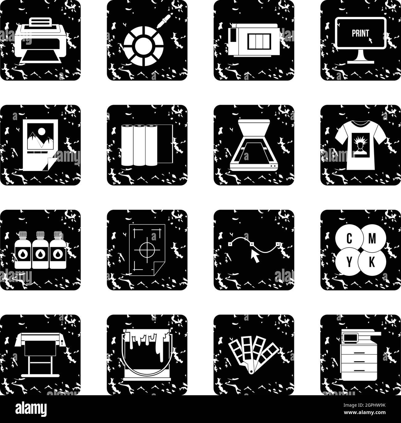 Printing machine art print Black and White Stock Photos & Images - Alamy