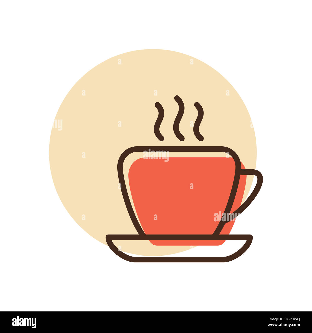 Espresso latte icon outline Cut Out Stock Images & Pictures - Alamy