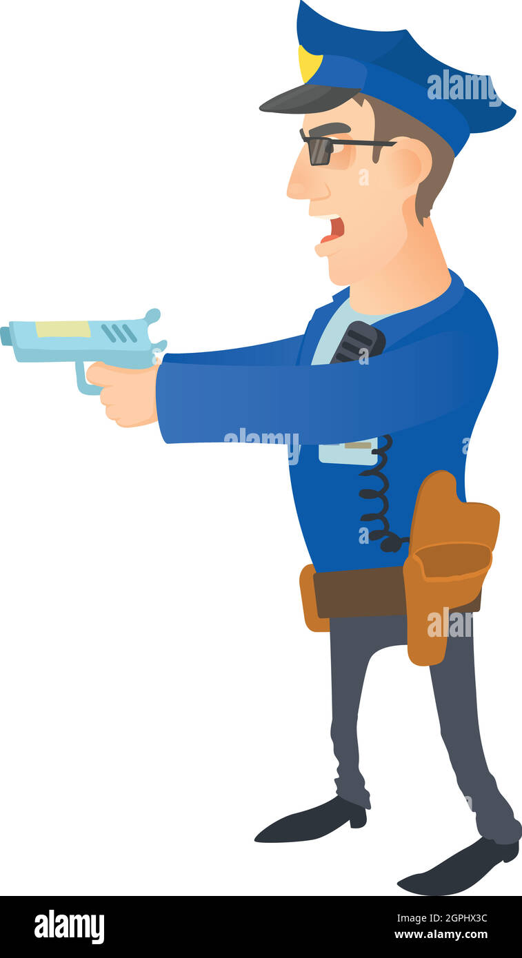 Brave policeman icon, cartoon style Stock Vector Image & Art - Alamy