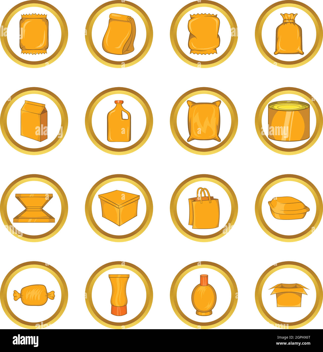 Packing vector set, cartoon style Stock Vector Image & Art - Alamy