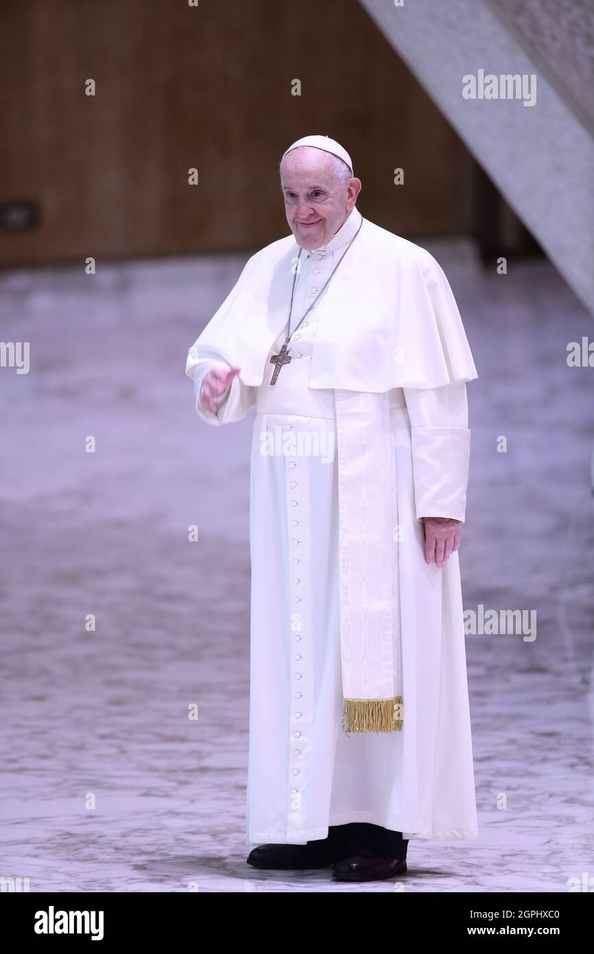 September 29, 2021 - Vatican City (Holy See) POPE FRANCIS during his ...