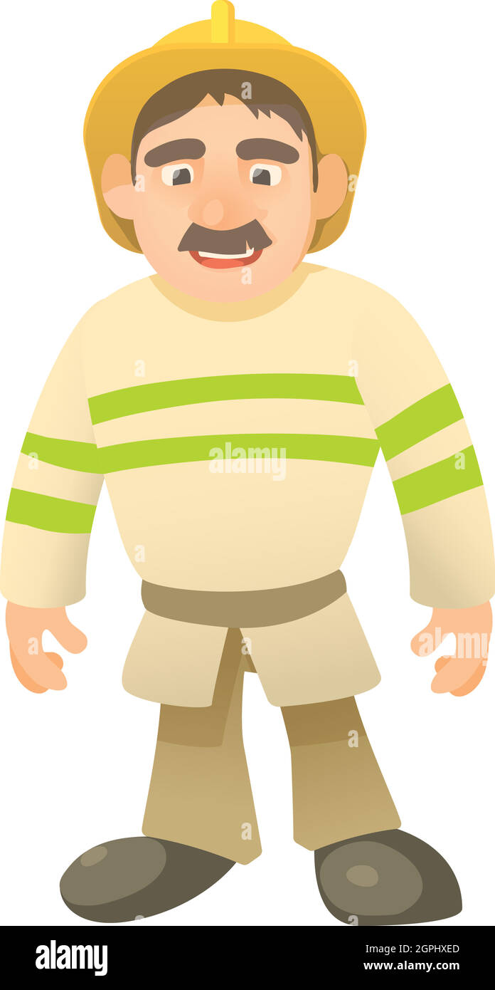 Standing firefighter icon, cartoon style Stock Vector Image & Art - Alamy