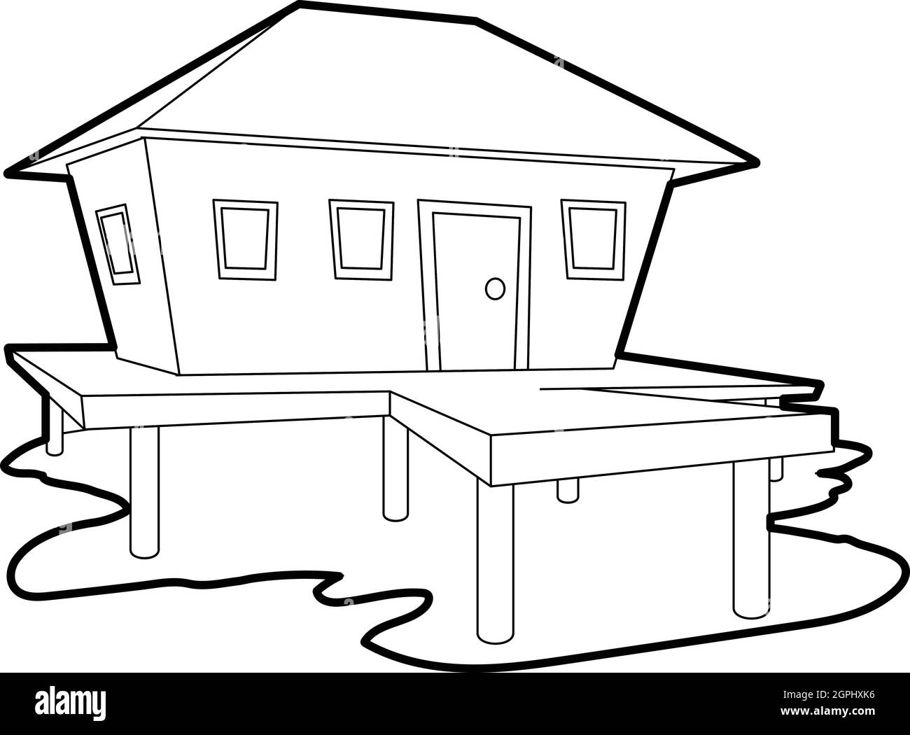 Hut tropical house Stock Vector Images - Alamy