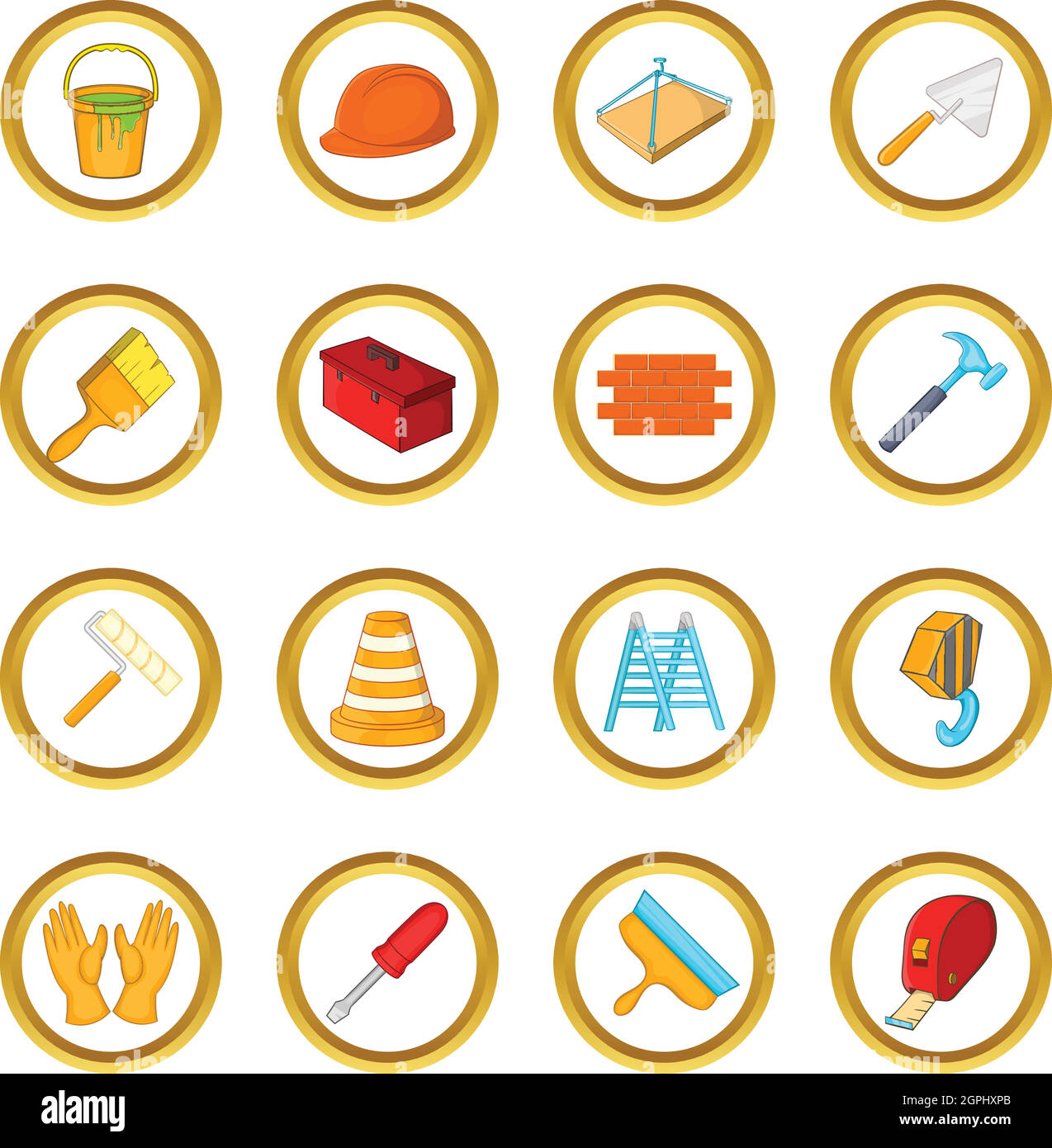 Working tools vector set, cartoon style Stock Vector Image & Art - Alamy