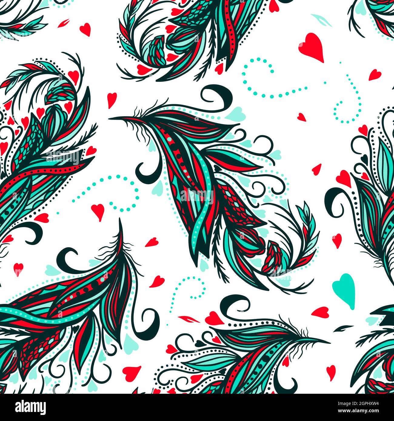 Abstract beautiful pen Seamless background. Vector illustration Stock ...