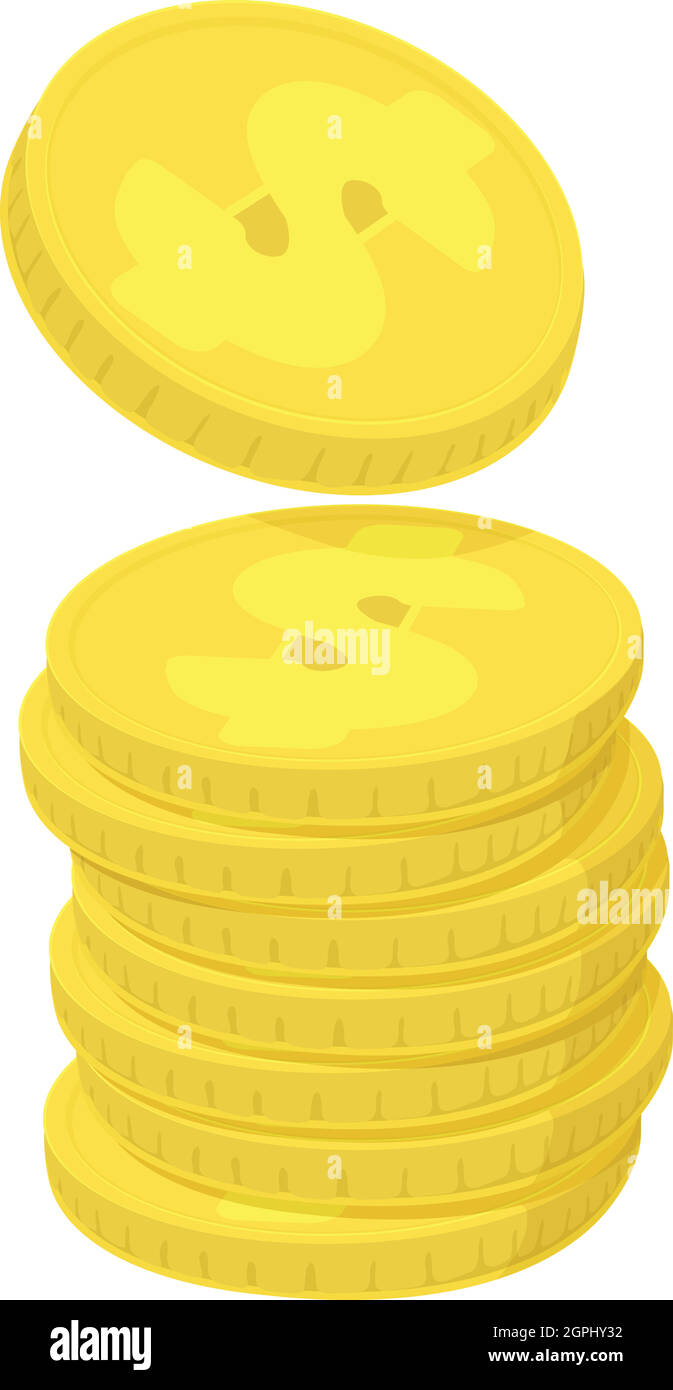 Coins icon, cartoon style Stock Vector Image & Art - Alamy