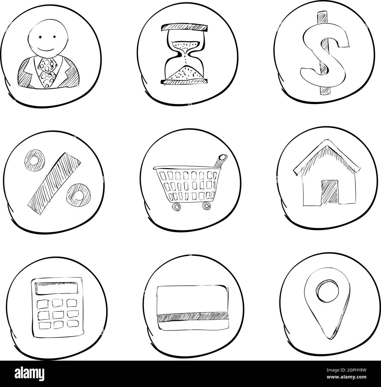 Hand drawn shop vector Cut Out Stock Images & Pictures - Alamy