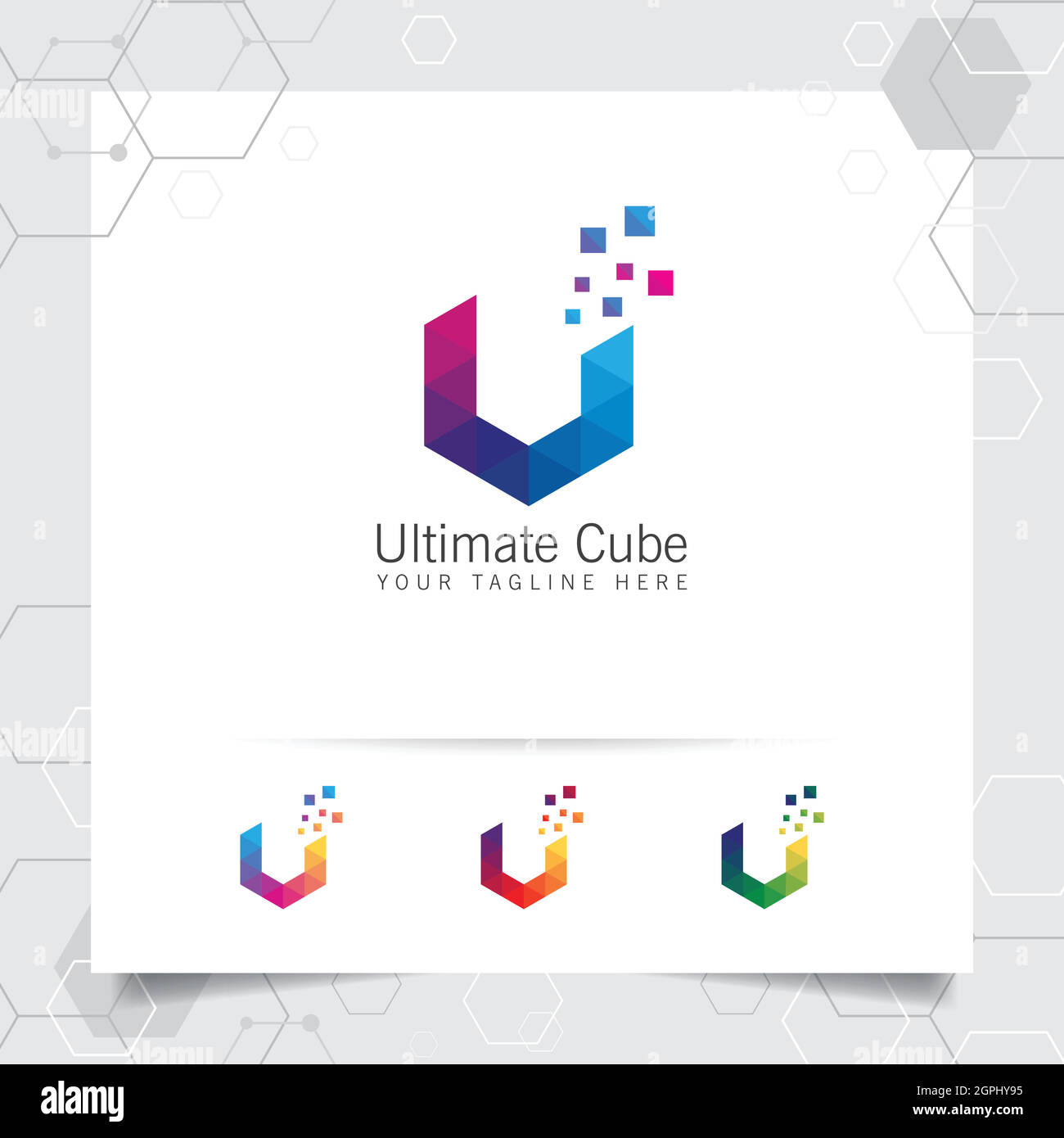 Digital logo letter V design vector with modern colorful pixel icon for ...