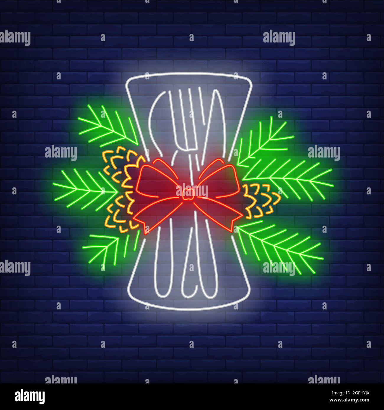Christmas party neon sign Stock Vector Images - Alamy