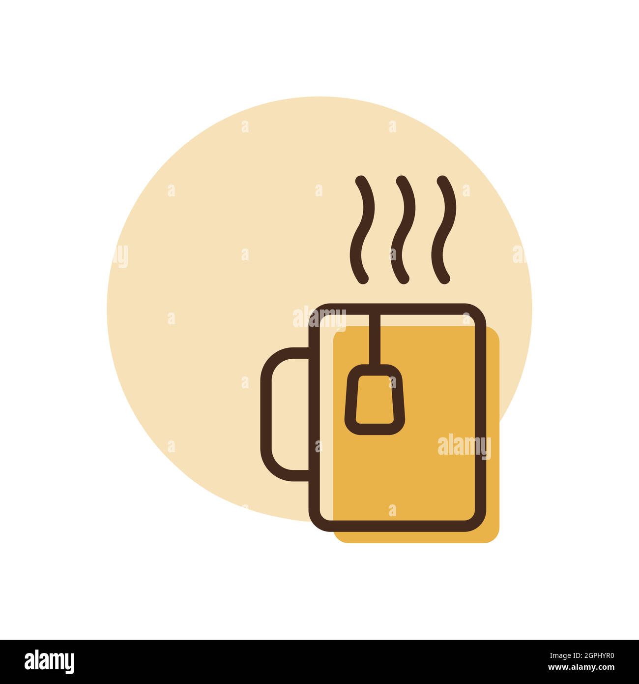 Tea Cup outline icon. Workspace sign Stock Vector Image & Art - Alamy