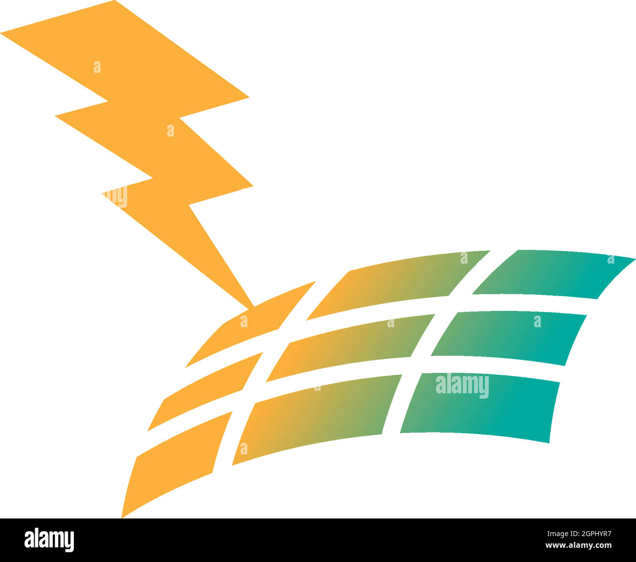 Solar power symbol lightning icon logo design vector Stock Vector Image ...