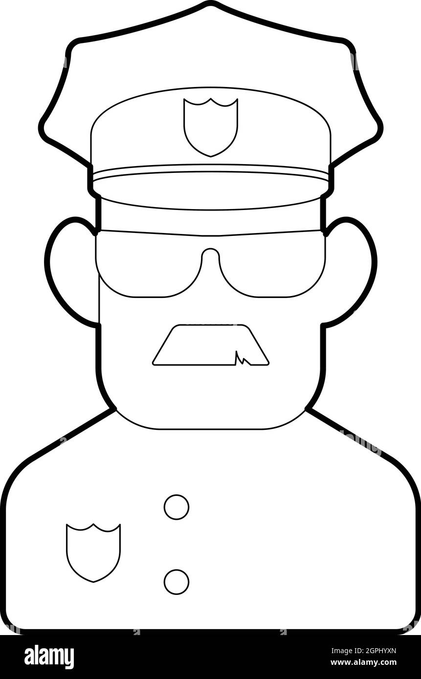 Person police officer outline Black and White Stock Photos & Images - Alamy
