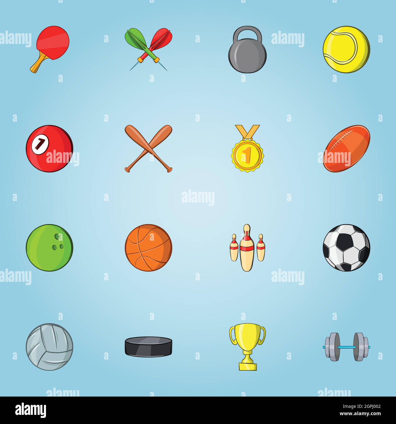 Sports stuff icons set, cartoon style Stock Vector Image & Art - Alamy