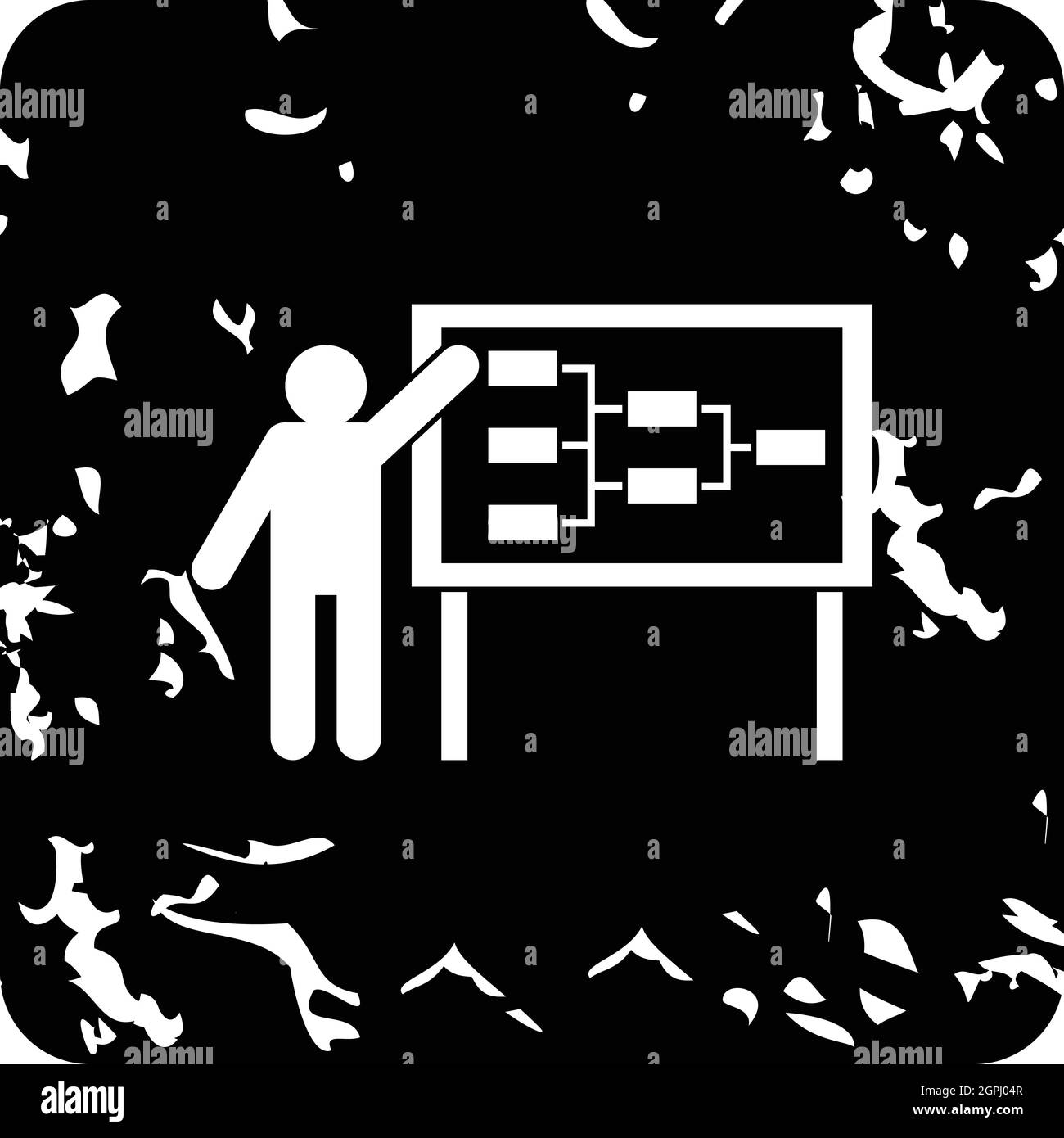 Data presentation icon Black and White Stock Photos & Images - Alamy