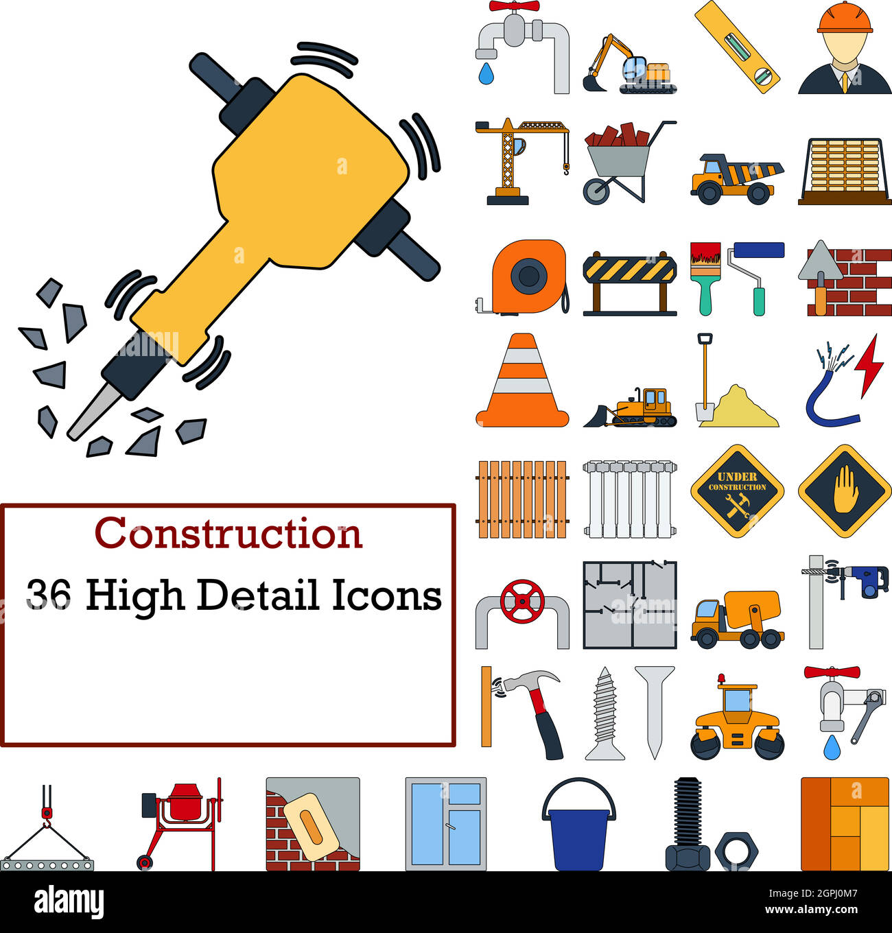 Construction Icon Set Stock Vector Image & Art - Alamy