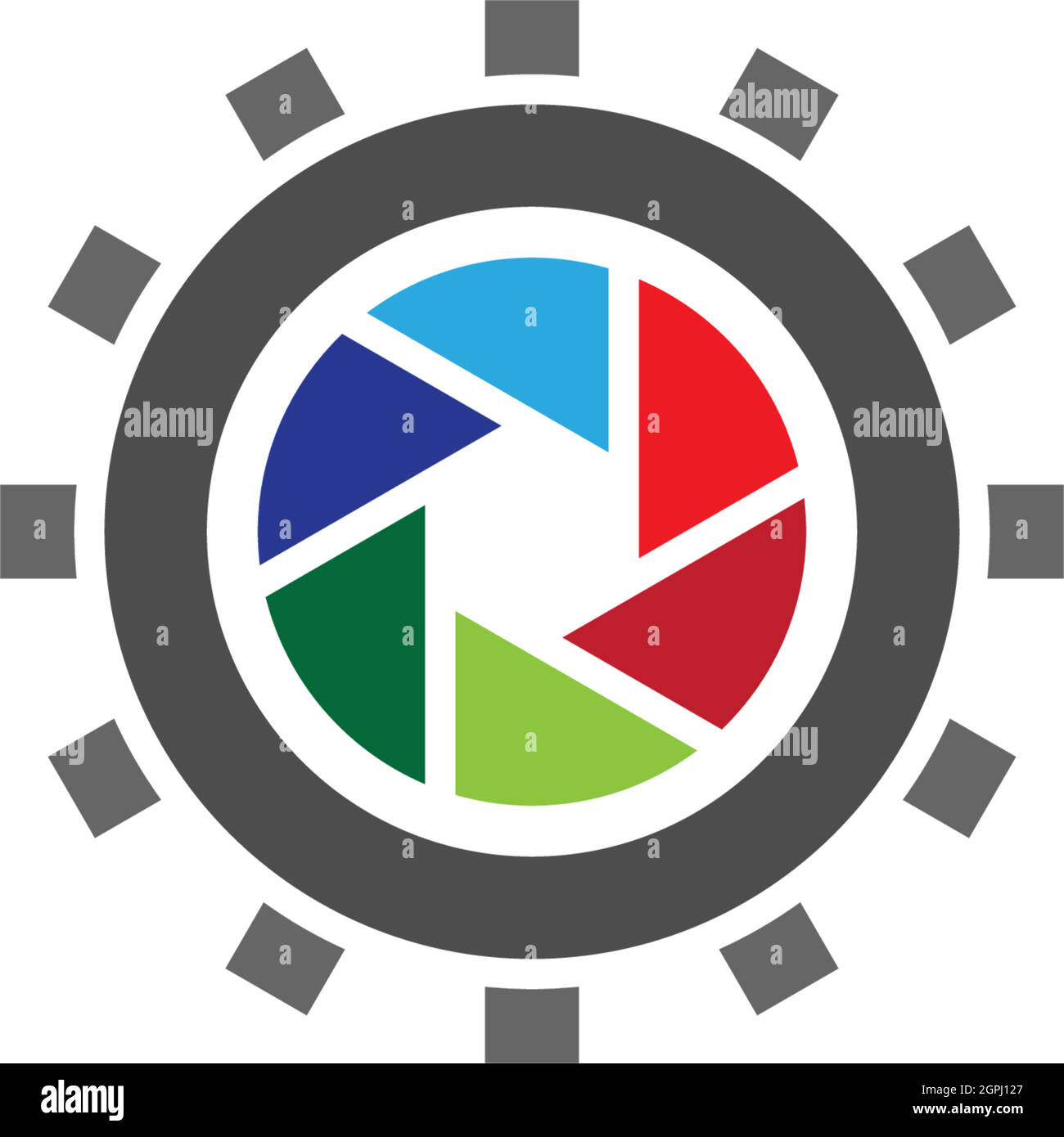 Camera shutter logo gear Stock Vector Image & Art - Alamy
