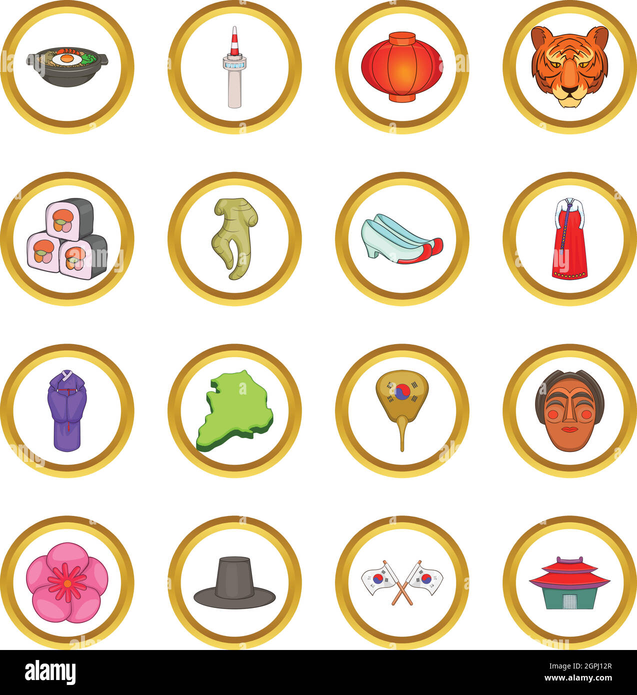 South korea flag flat Cut Out Stock Images & Pictures - Alamy