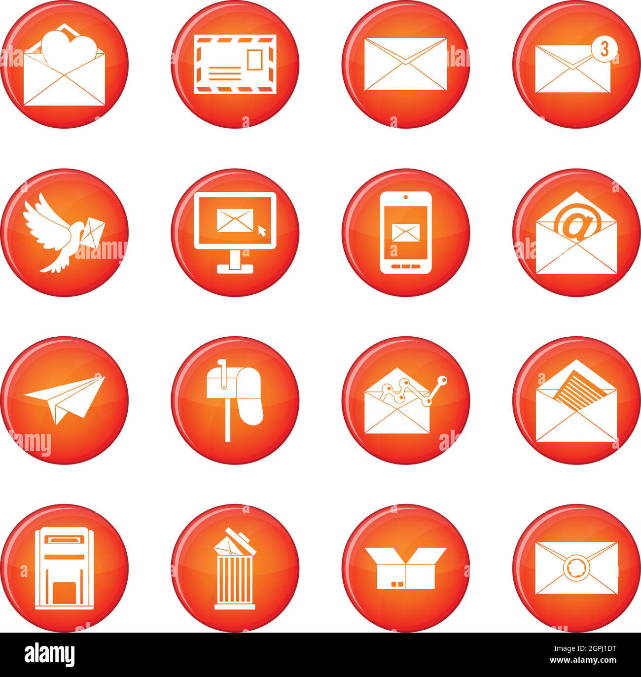 Email icons vector set Stock Vector Image & Art - Alamy
