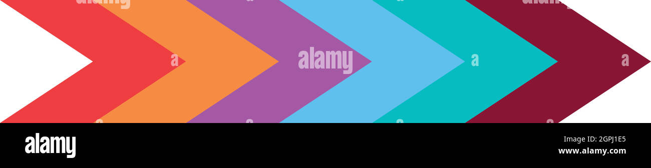 Colorful arrow icon, flat style Stock Vector Image & Art - Alamy