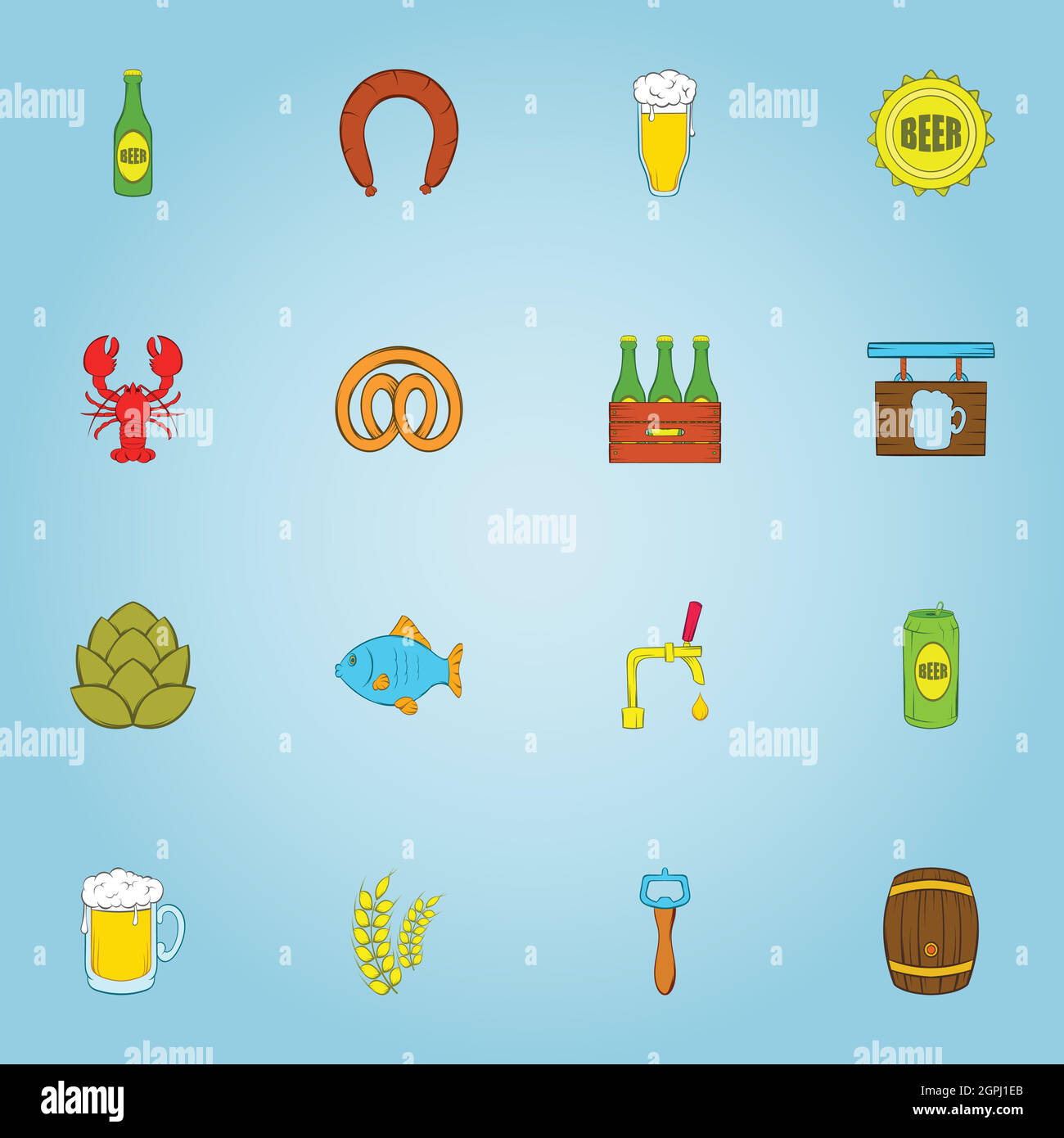 Beer icons set, cartoon style Stock Vector Image & Art - Alamy Beer icons set, cartoon style Stock Vector Image & Art - Alamy