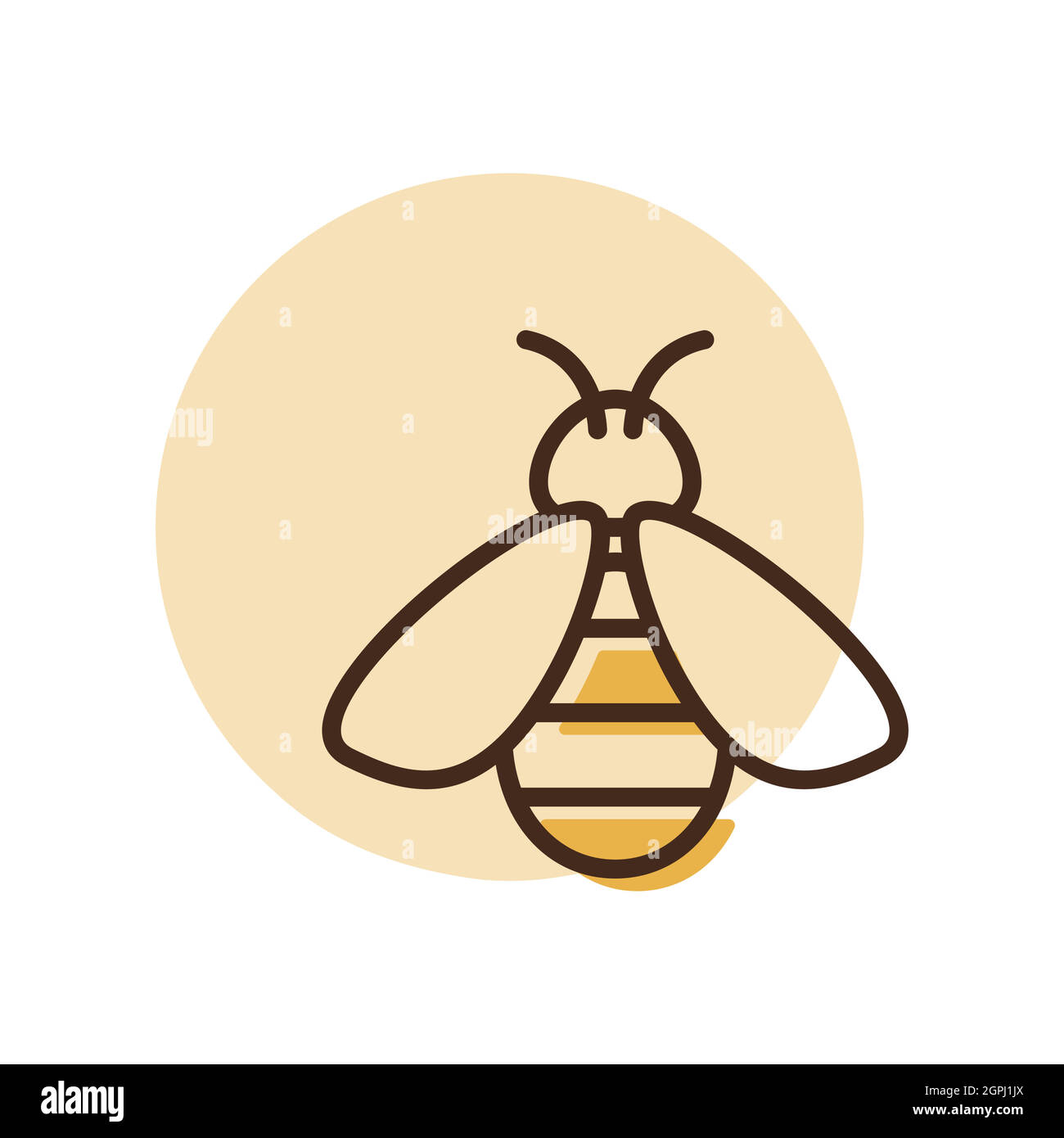 Honey bee vector flat icon Stock Vector Image & Art - Alamy