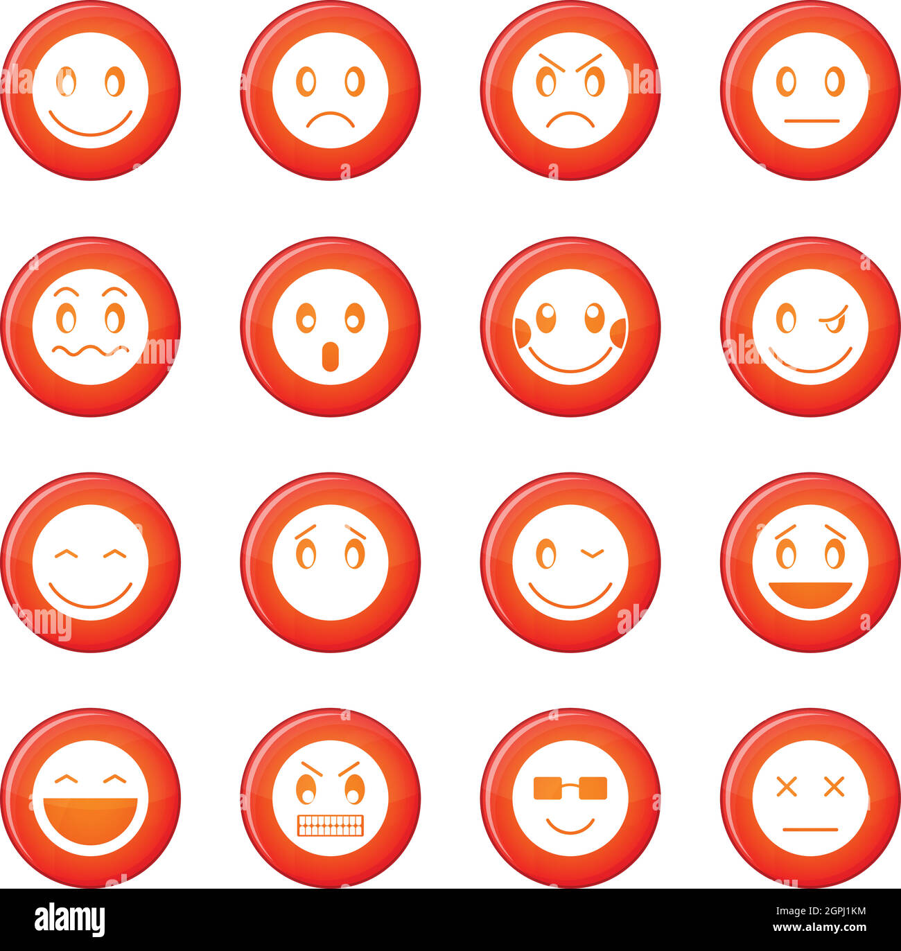 Emoticon icons vector set Stock Vector Image & Art - Alamy