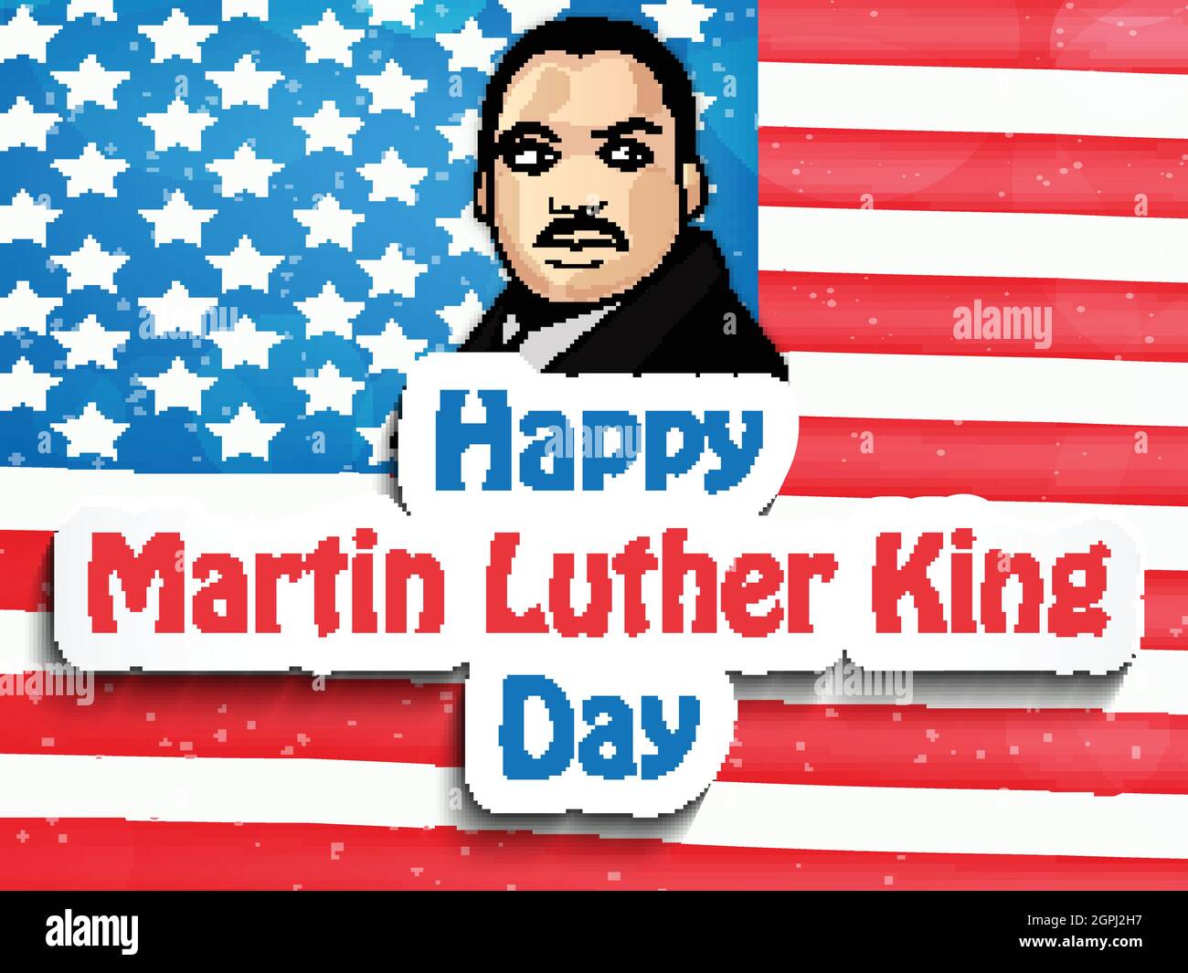 Martin luther king american flag hi-res stock photography and images ...