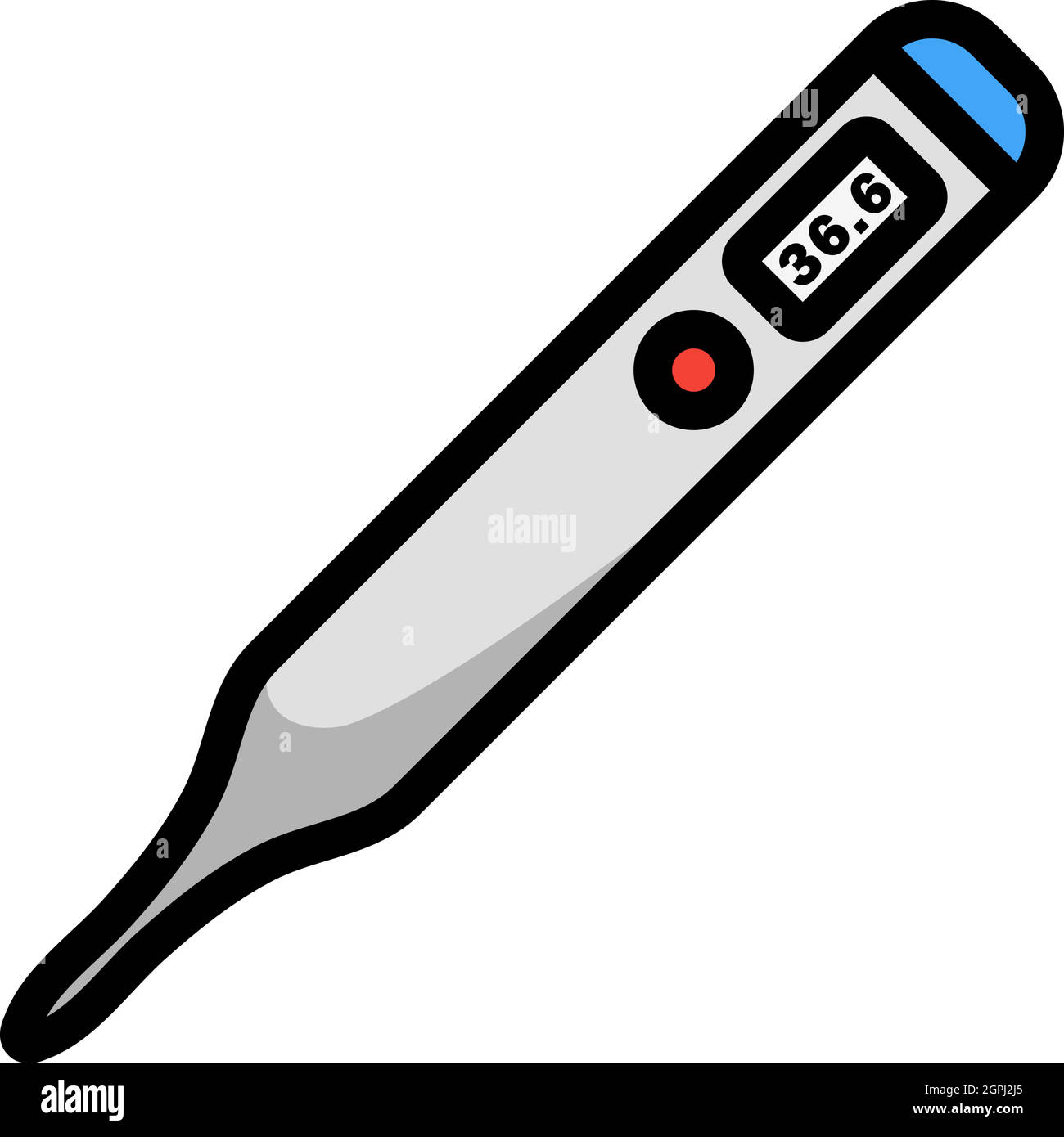 Electronic thermometer outline design Cut Out Stock Images & Pictures ...