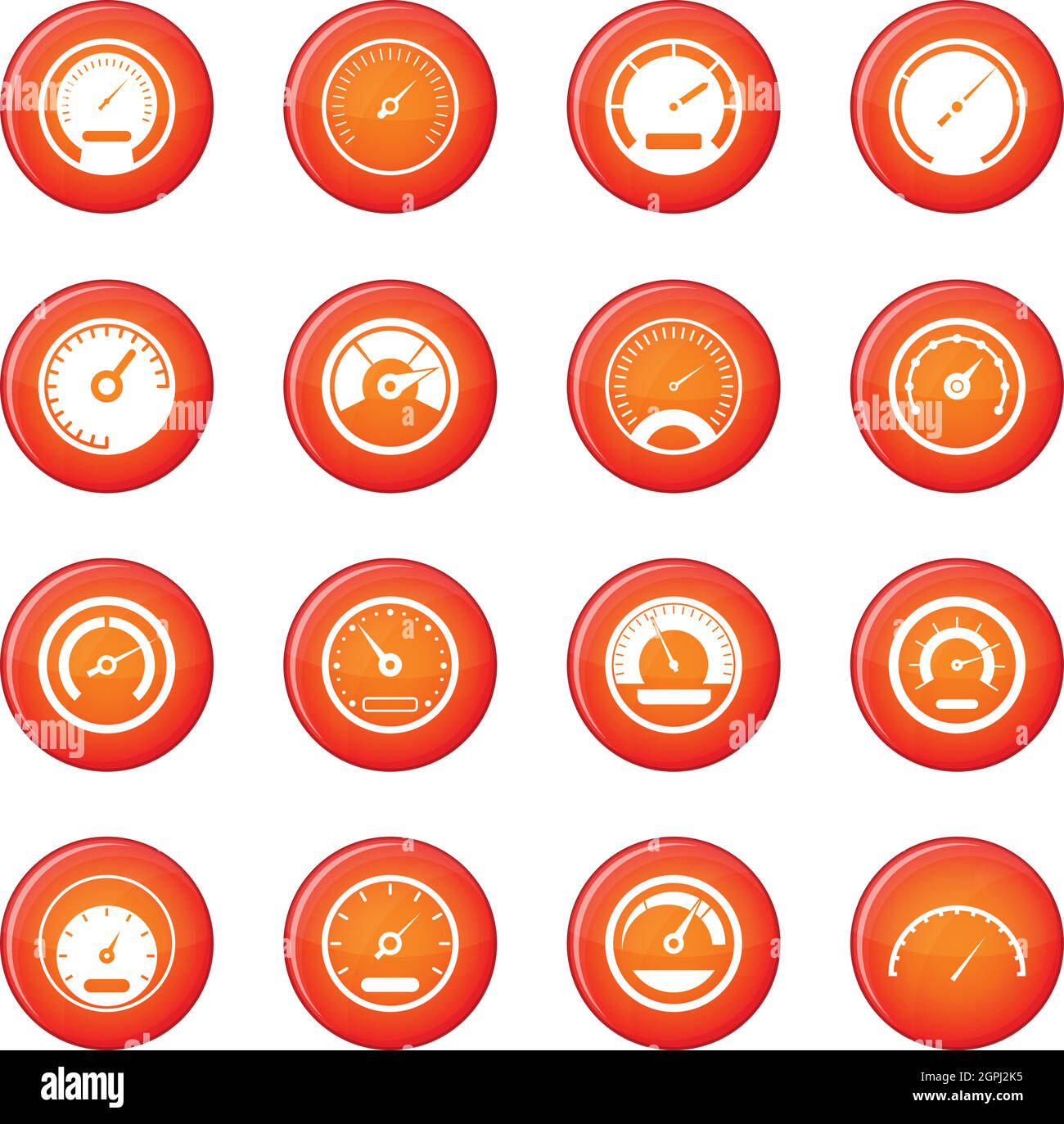 Speedometer icons vector set Stock Vector Image & Art - Alamy