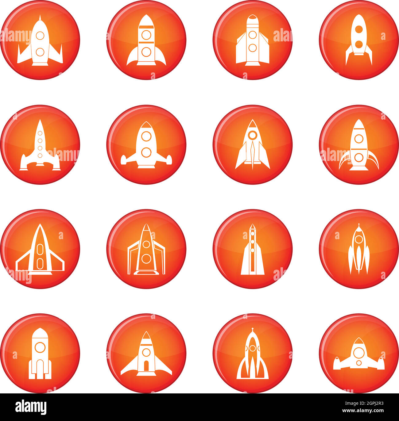 Rocket icons vector set Stock Vector Image & Art - Alamy